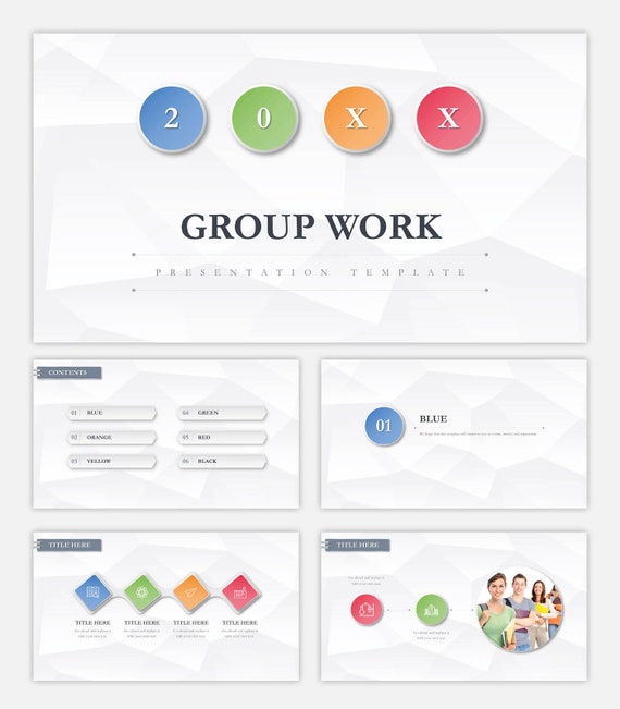 Group Work Powerpoint Template | Etsy