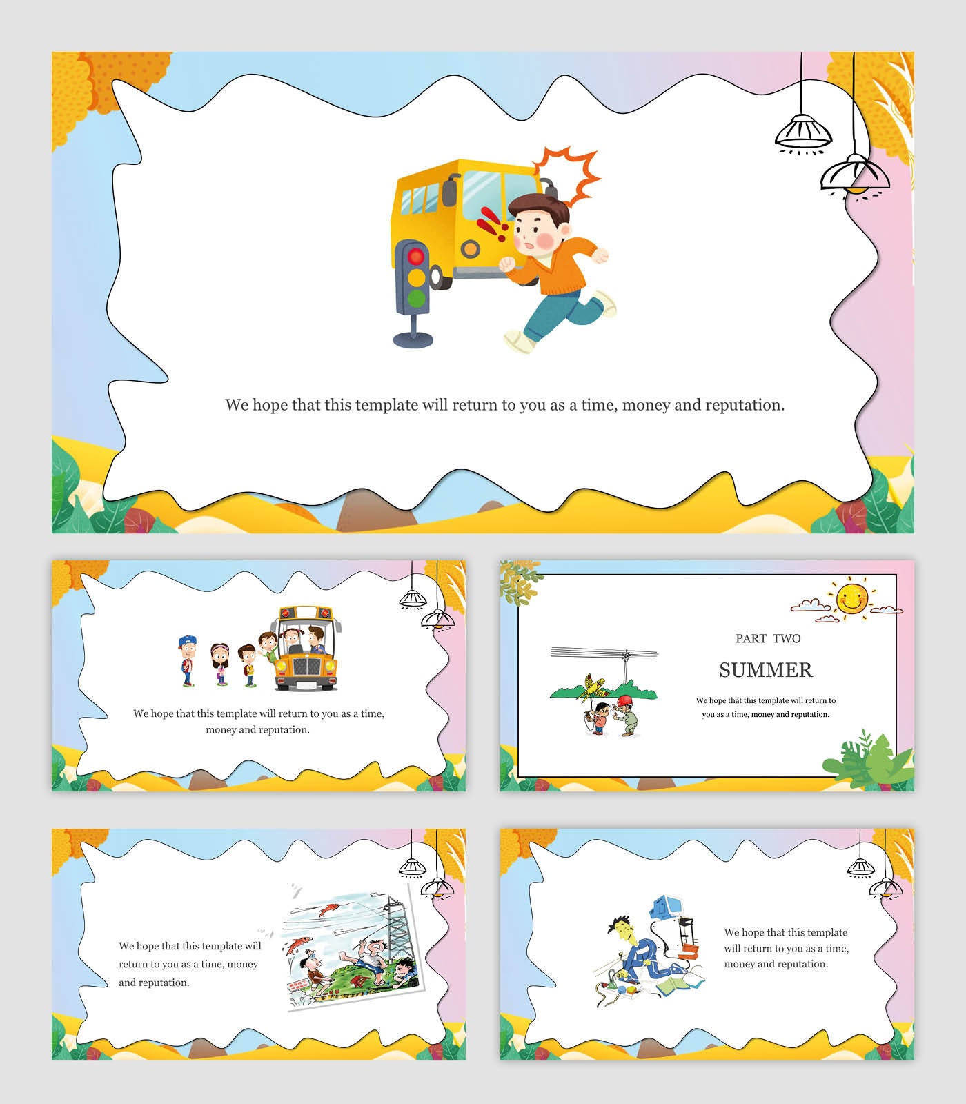 Comic Travel Frame Powerpoint Template - Etsy