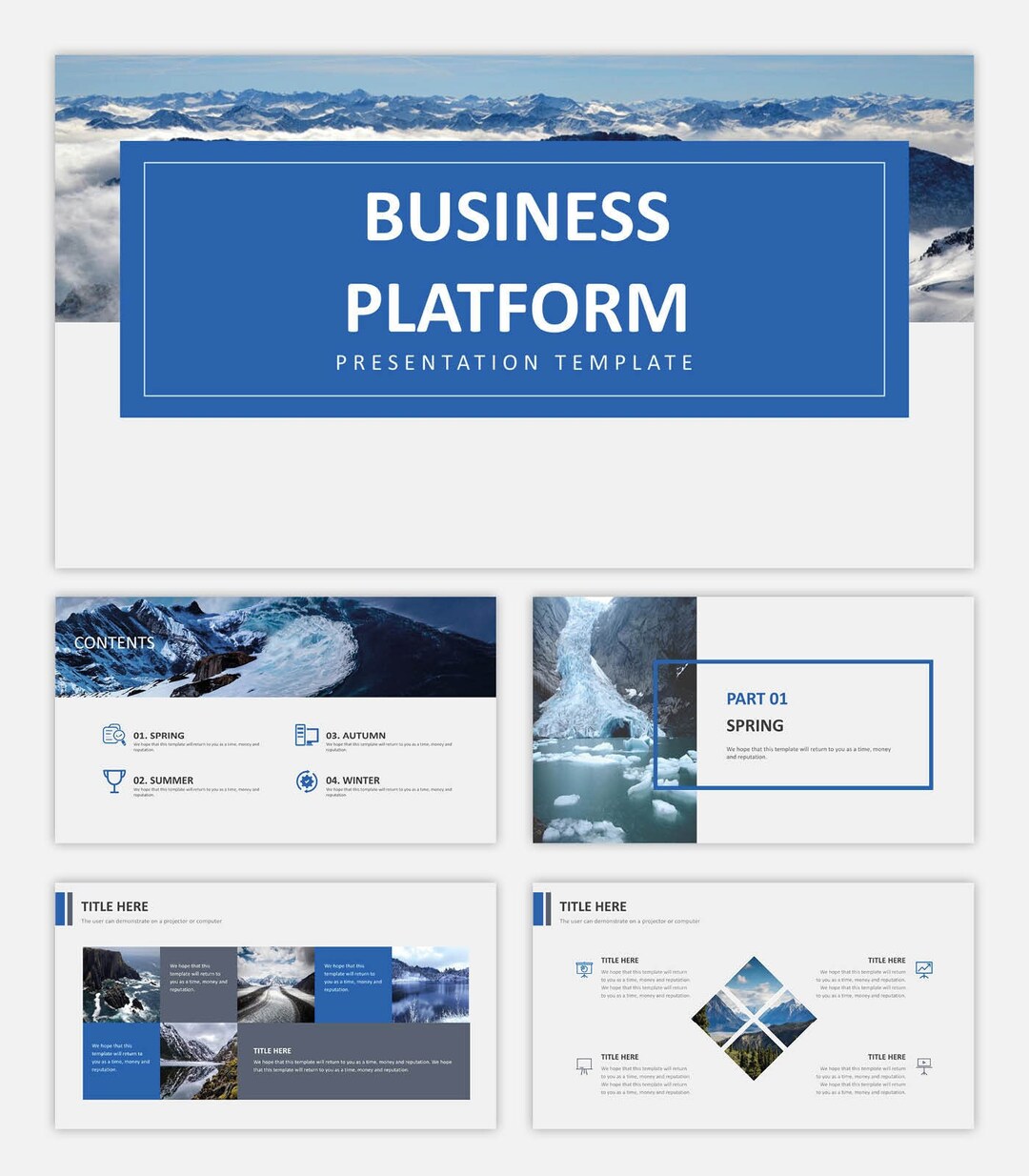 Modern Business Platform Powerpoint Template - Etsy