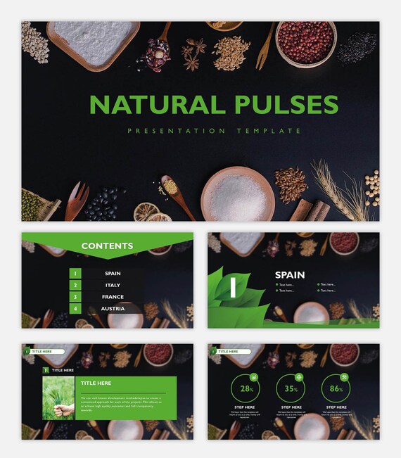 Minimal Natural Modern Pulses Powerpoint Template | Etsy