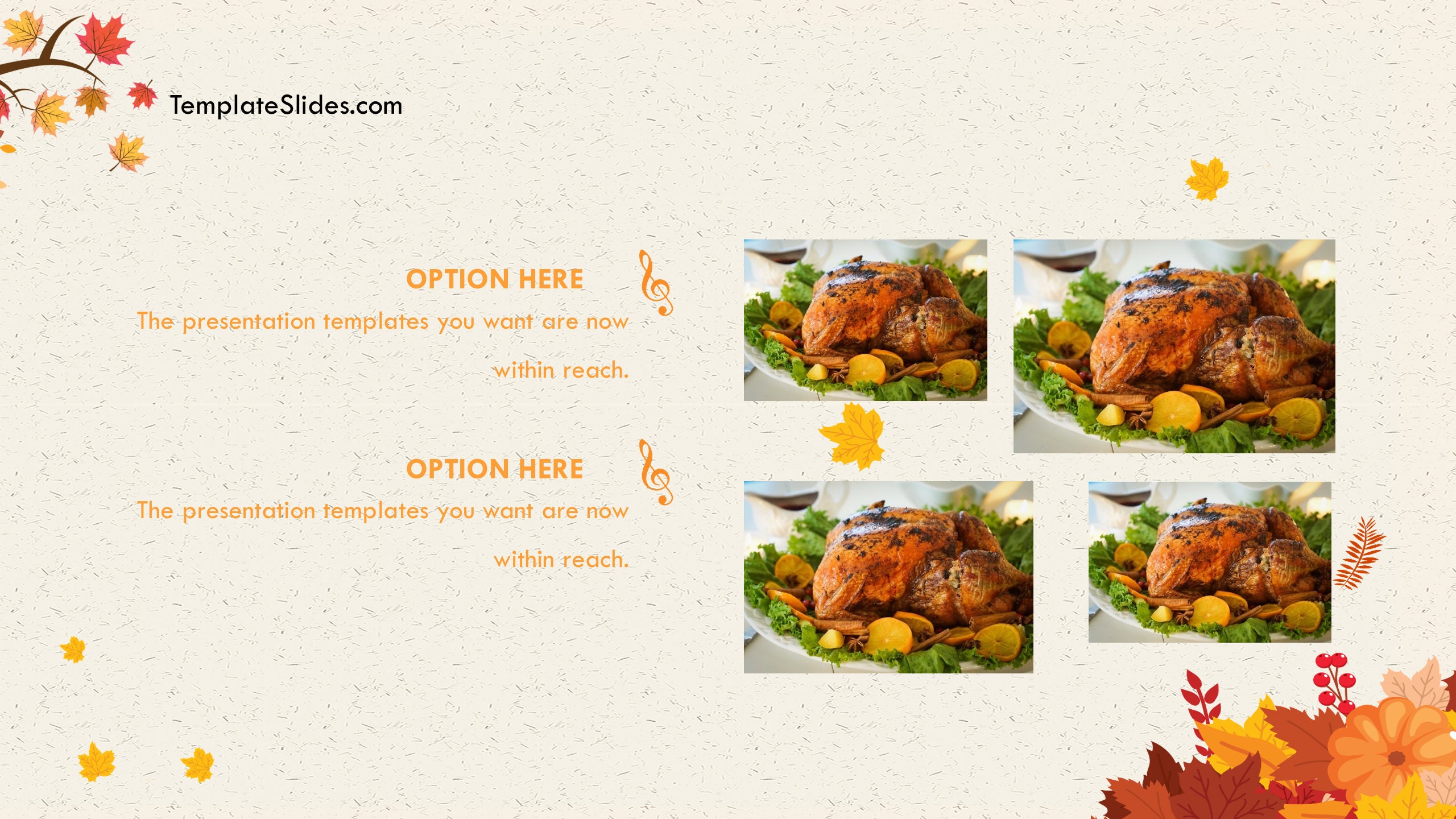 Thanksgiving Day Party Powerpoint Template - Etsy