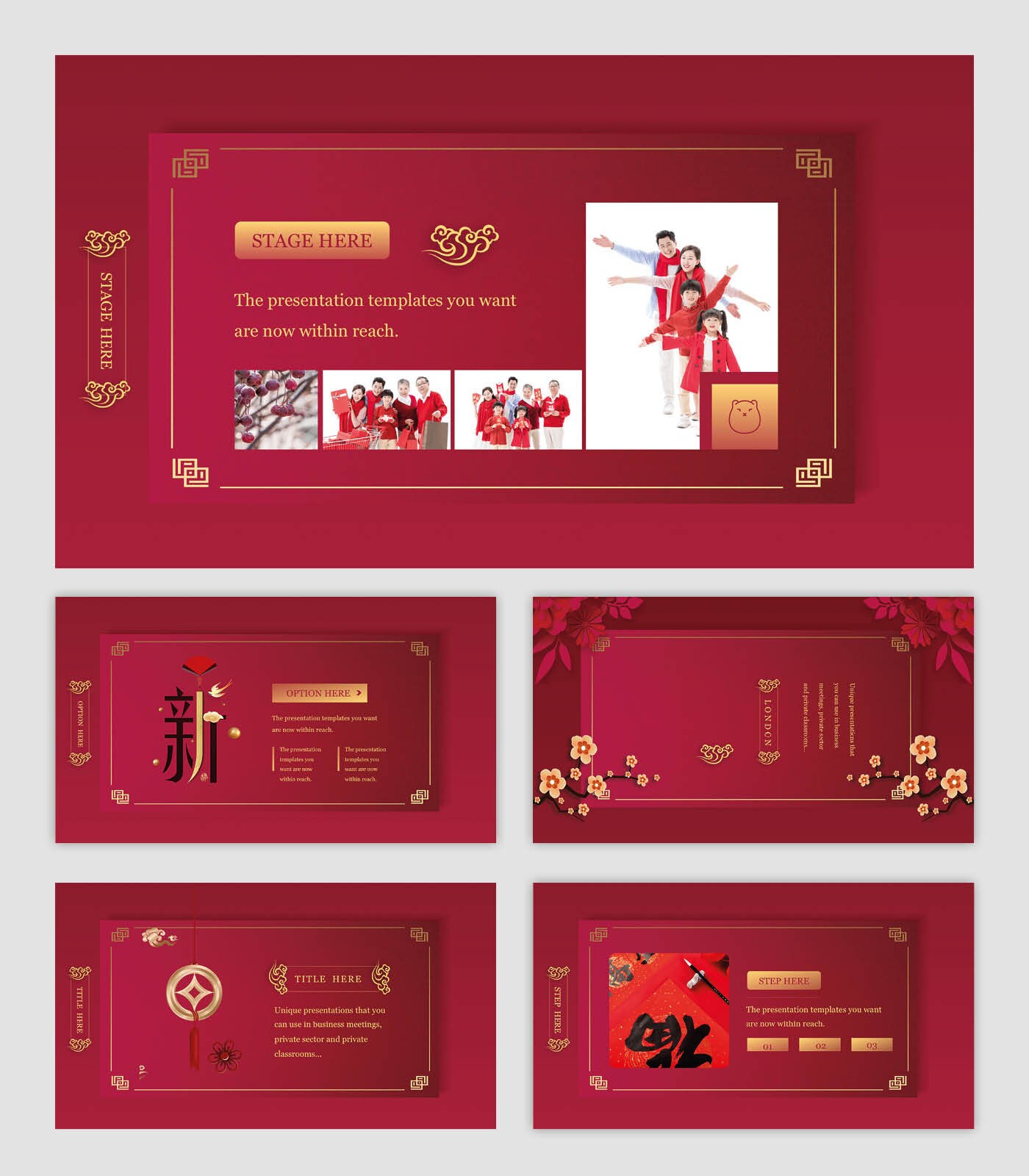 Modern Flower Border Style Powerpoint Template - Etsy