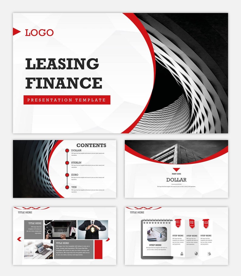 Minimal Style Leasing Finance Powerpoint Template - Etsy
