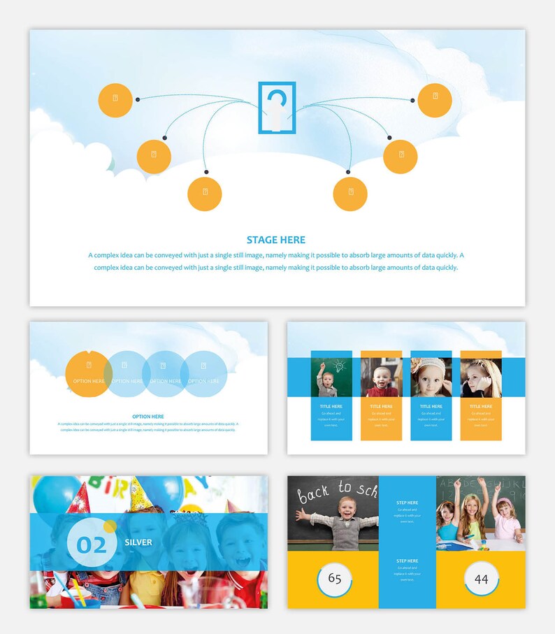 Happy Kids Powerpoint Template - Etsy