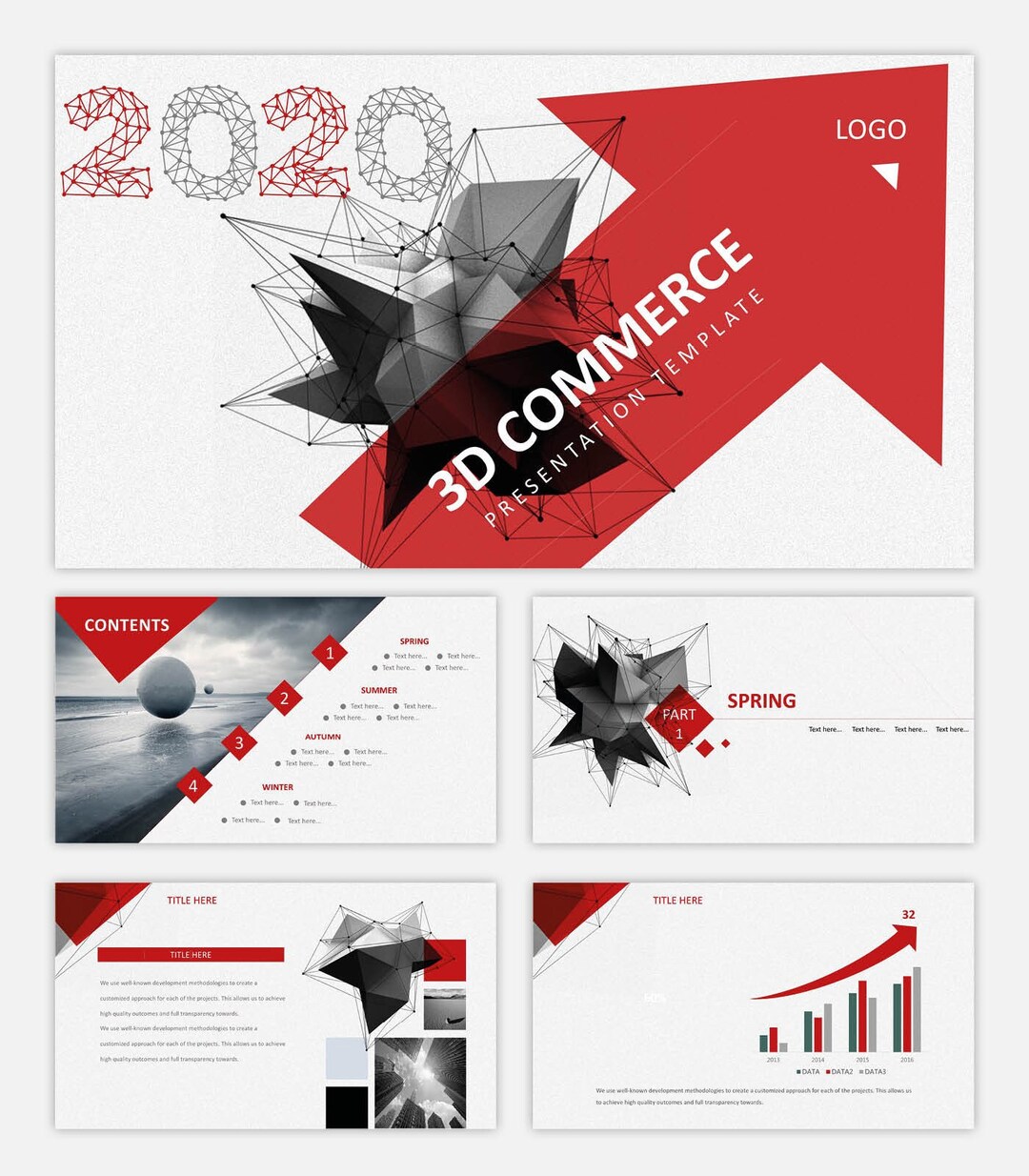 3D Commerce Powerpoint Template, Google Slides & Keynote Templates - Etsy