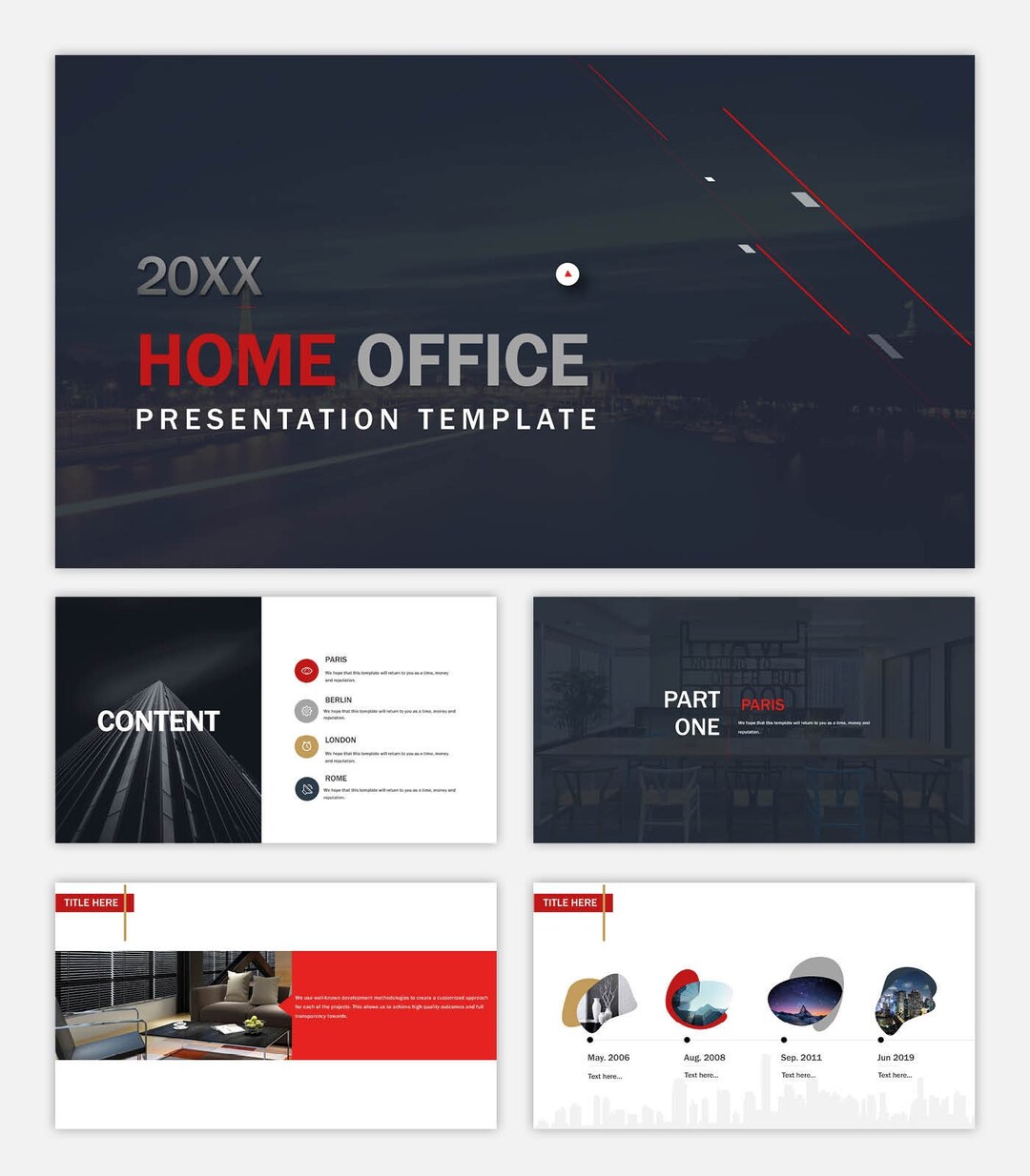Home Office Powerpoint Template - Etsy