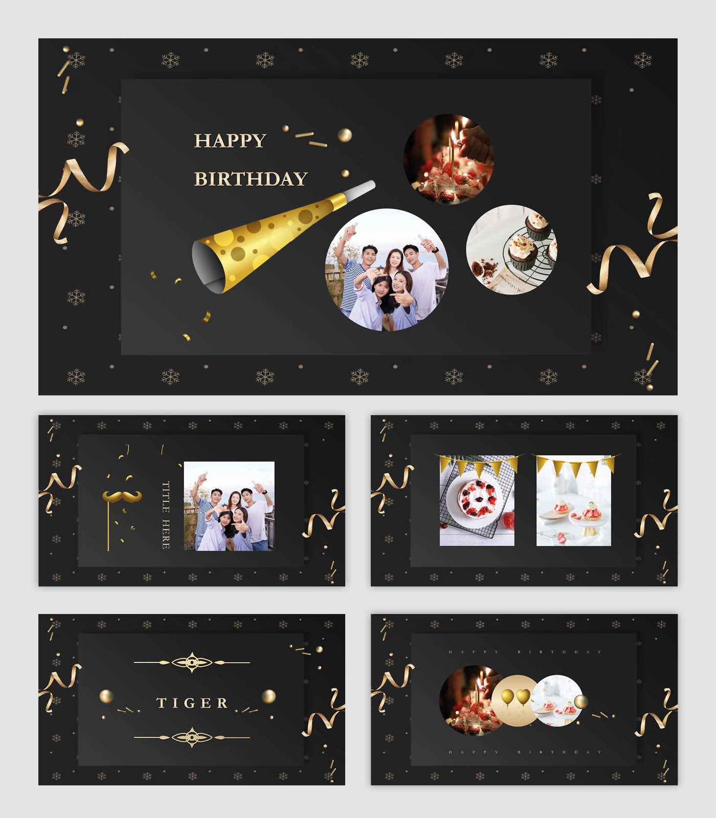 Happy Birthday Party PPT Template - Etsy