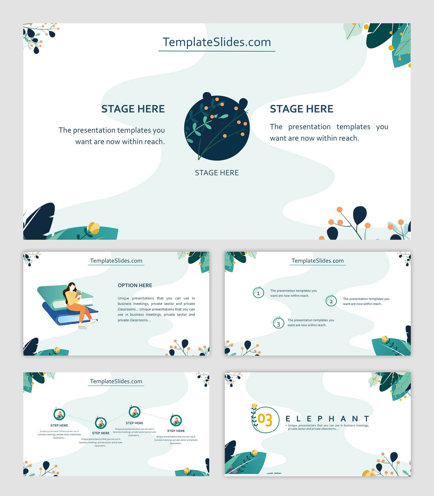 Natural College Frame Powerpoint Template - Etsy