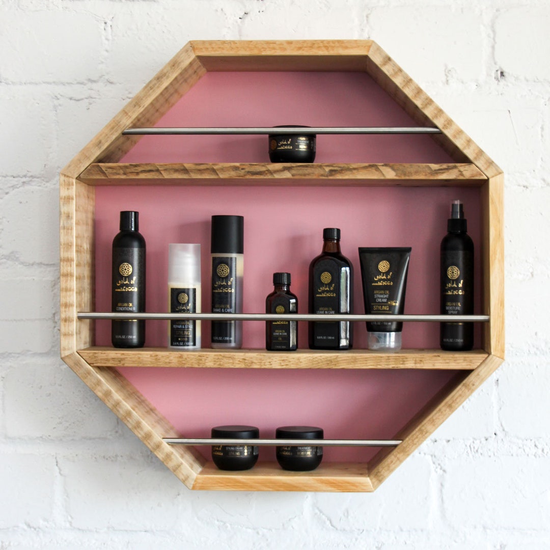 Shelf Octagon Large Reclaimed Wood Upcycling Background Color ...