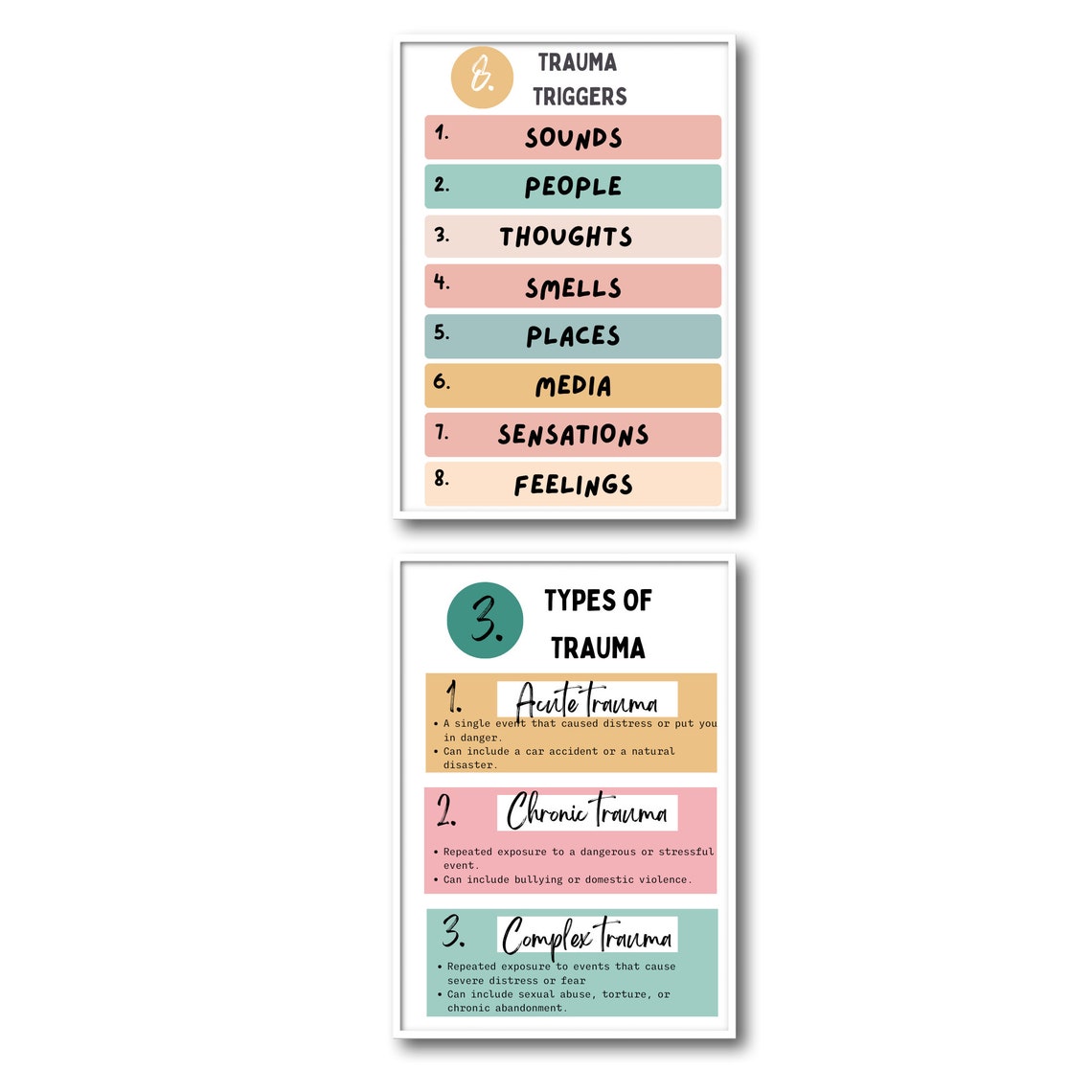 Trauma Poster Pack, Trauma Response, PTSD Posters, Mental Health ...