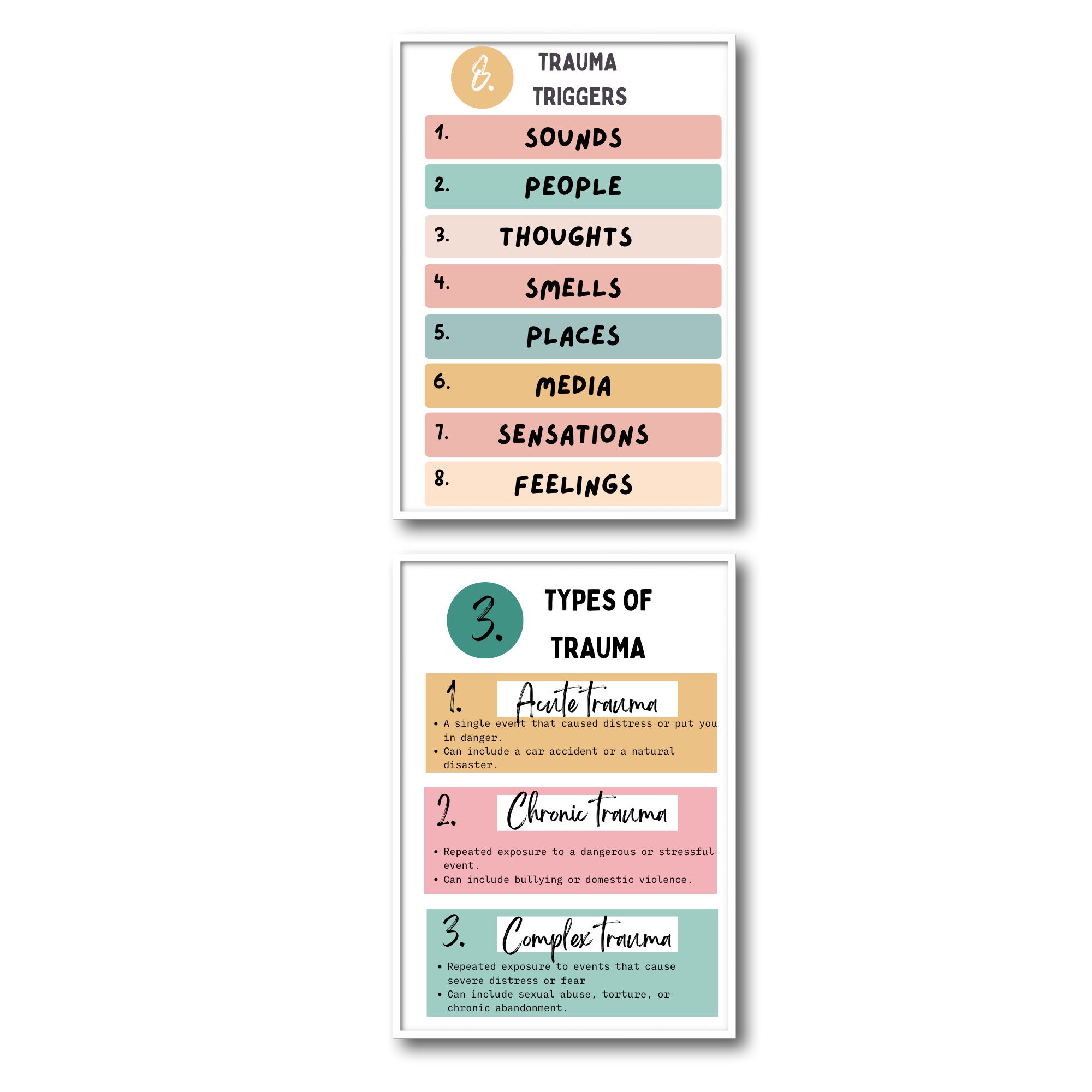 Trauma Poster Pack, Trauma Response, PTSD Posters, Mental Health ...