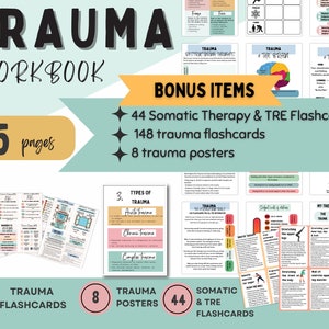 Trauma Bundle, Trauma Workbook Adult, Trauma Workbook for Kids, Trauma ...