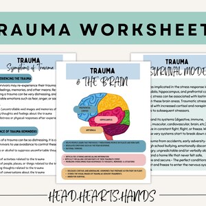 Trauma Bundle, Trauma Workbook Adult, Trauma Workbook for Kids, Trauma ...