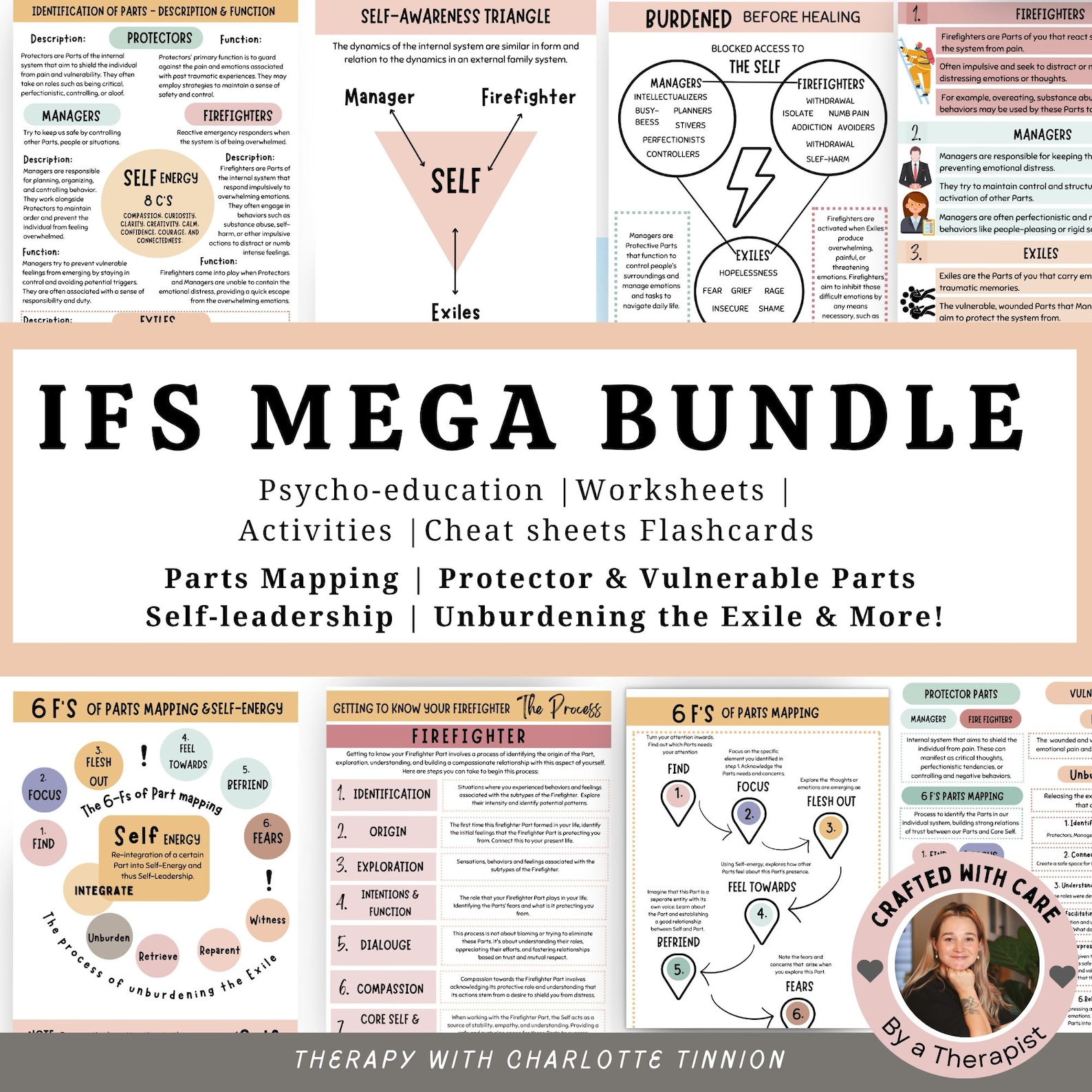 IFS Bundle, Internal Family Systems Worksheets, IFS Cheat Sheets, IFS ...