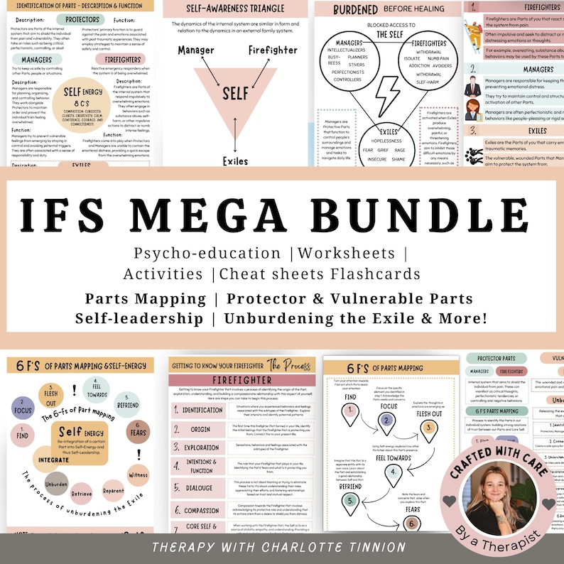 IFS Bundle, Internal Family Systems Worksheets, IFS Cheat Sheets, IFS ...