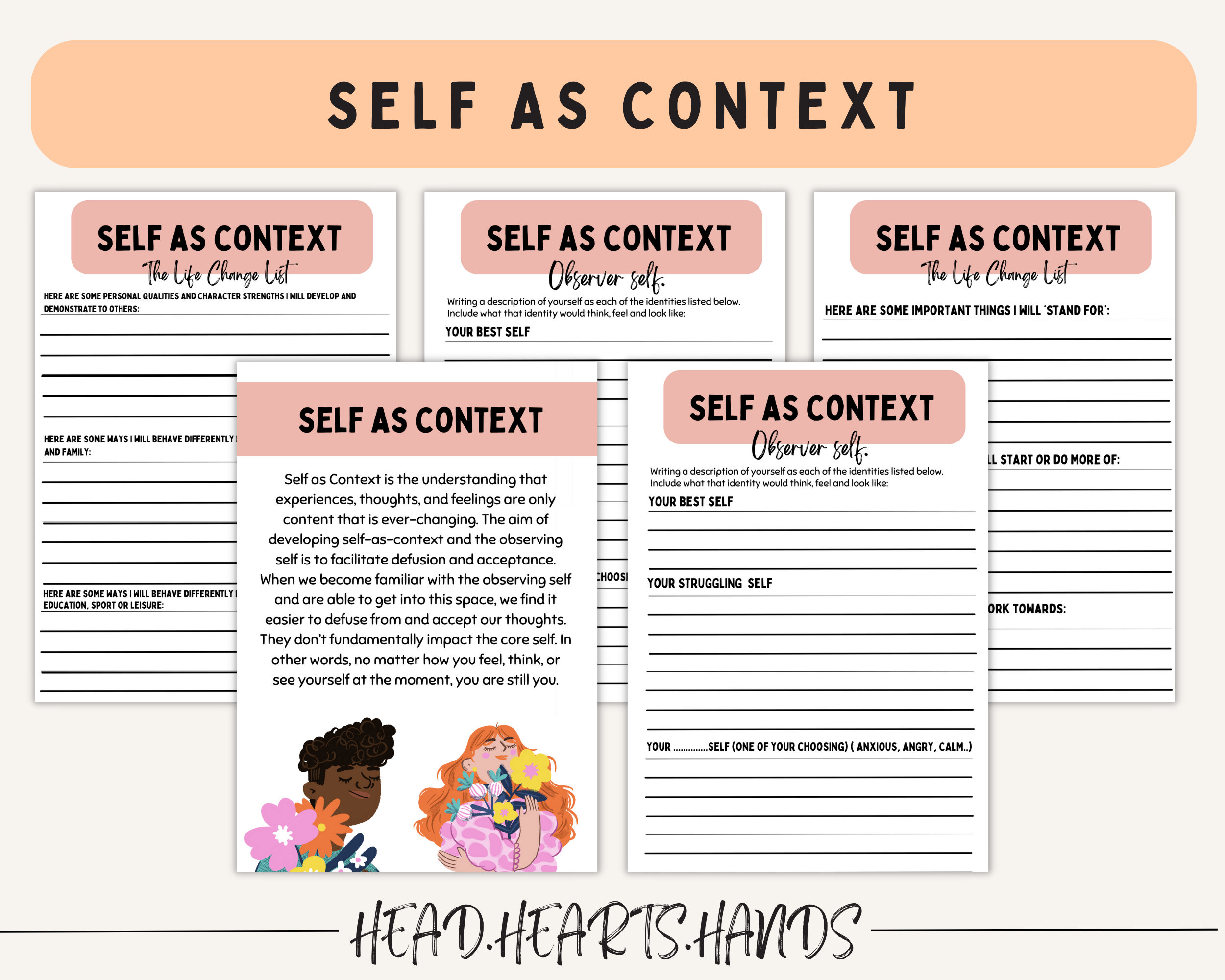 ACT for Teens Worksheets, Acceptance and Commitment Therapy, ACT ...