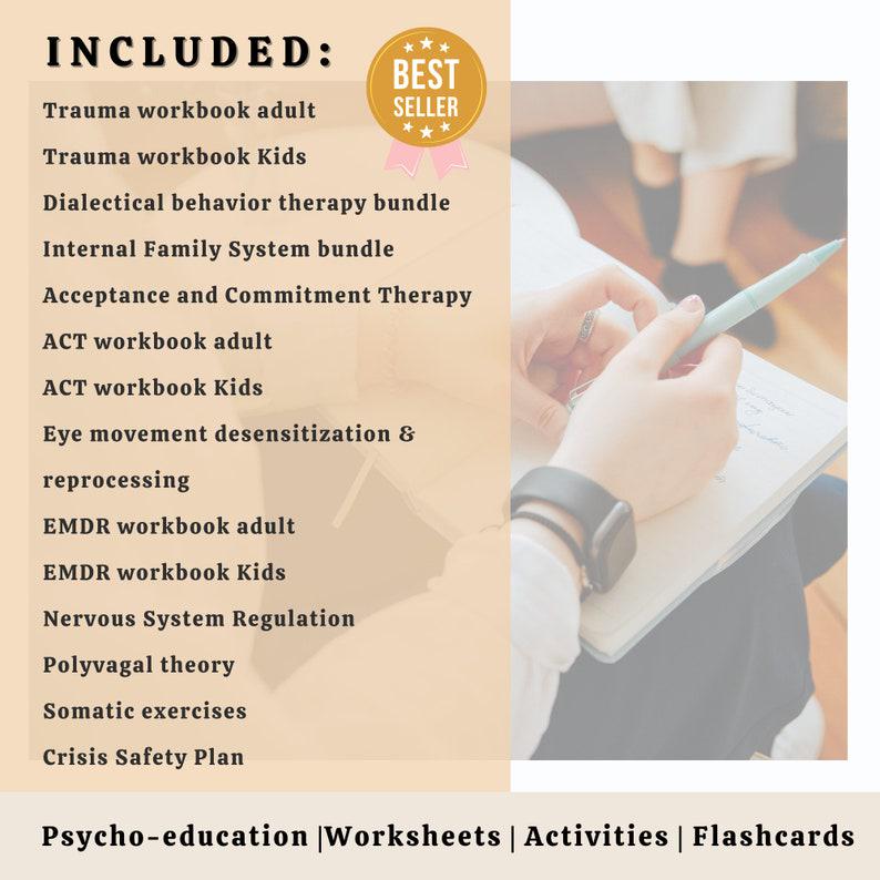 Therapy Worksheets Bundle, Counseling Tools, Psychoeducation (digital ...