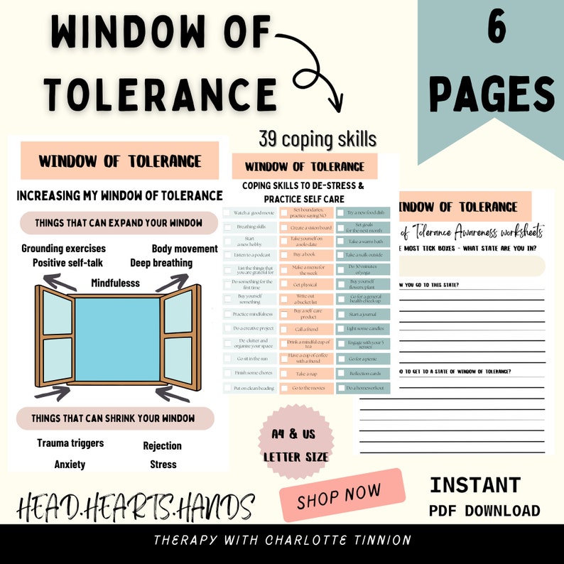 The Window of Tolerance Arousal States Emotional Regulation - Etsy