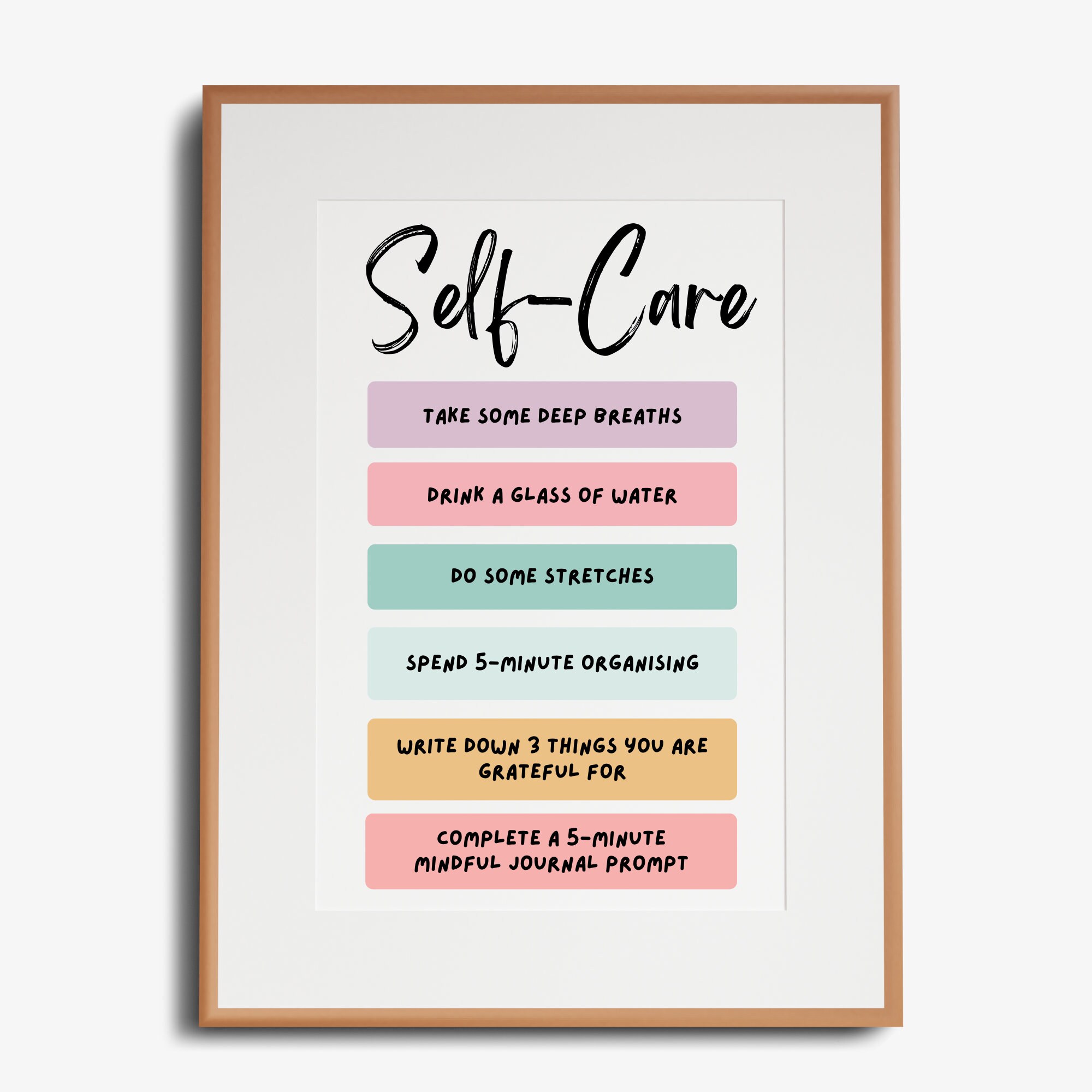 Self Care Poster, Therapy Office Decor, Therapy Wall Art, Therapist ...