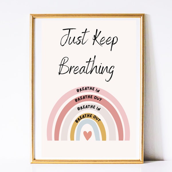 Rainbow Breathing Poster - Etsy