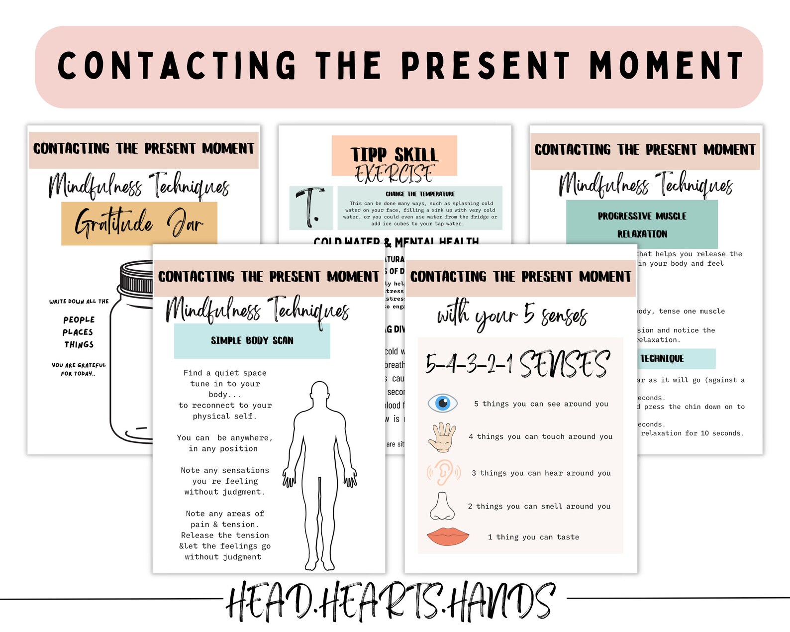 Acceptance and Commitment Therapy Worksheets, ACT Workbook, ACT Therapy ...