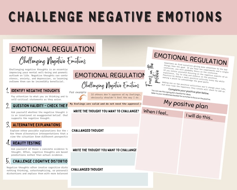 DBT Emotional Regulation Worksheets, DBT Worksheets, DBT Workbook, Dbt ...