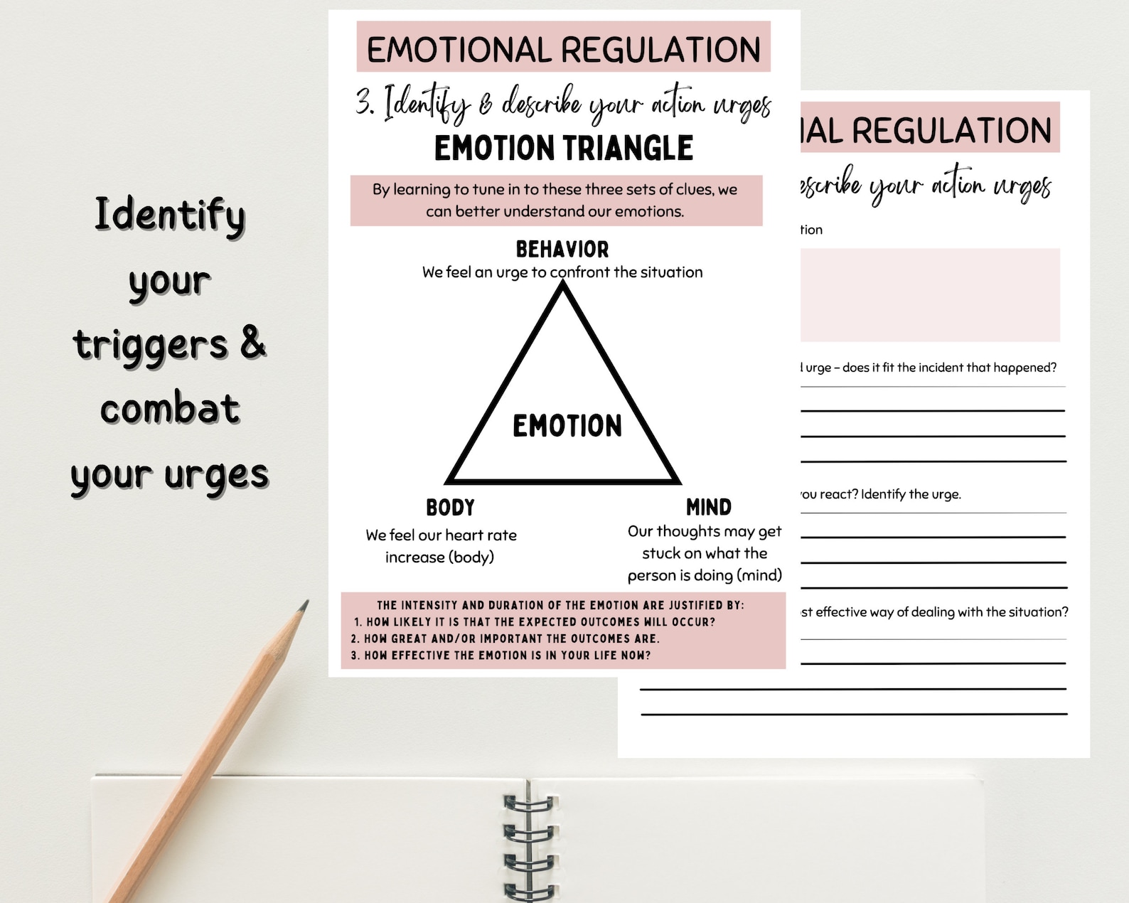 DBT Emotional Regulation Worksheets, DBT Worksheets, DBT Workbook, Dbt ...