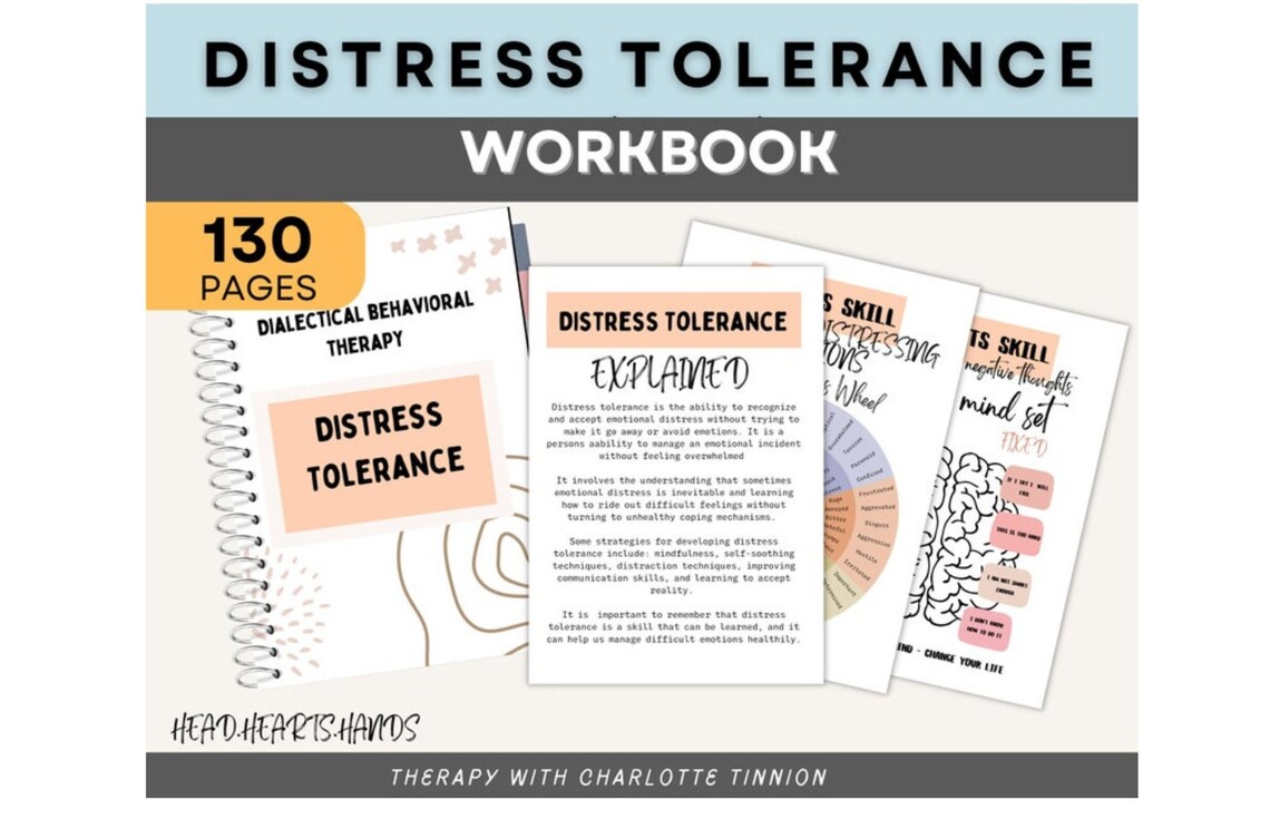 Distress Tolerance Worksheets Bundle, DBT Journal Worksheets, ACT ...