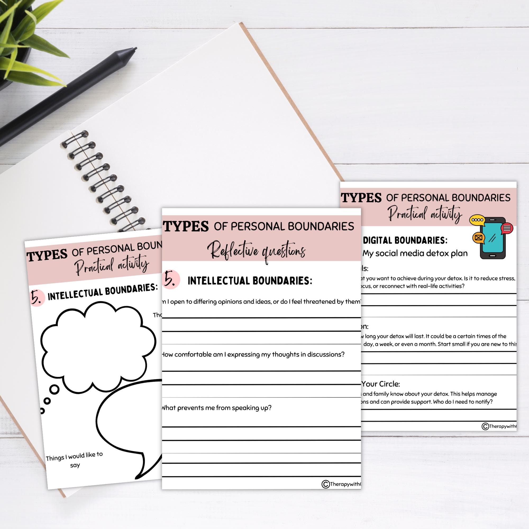 Personal Boundaries Worksheets, Boundary Setting, Healthy Boundaries ...