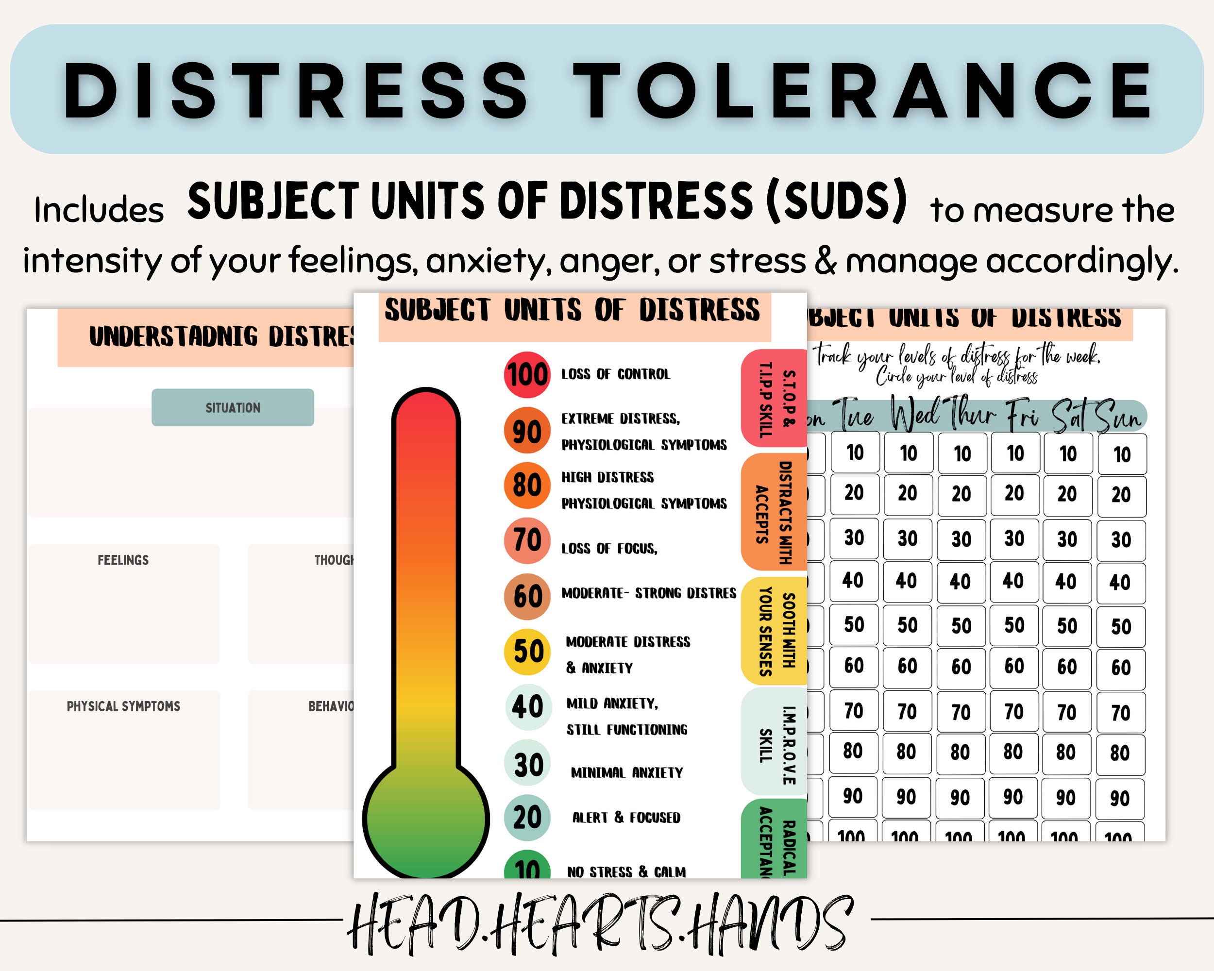 Distress Tolerance Worksheets Bundle, DBT Worksheets, DBT Bundle, ACT ...