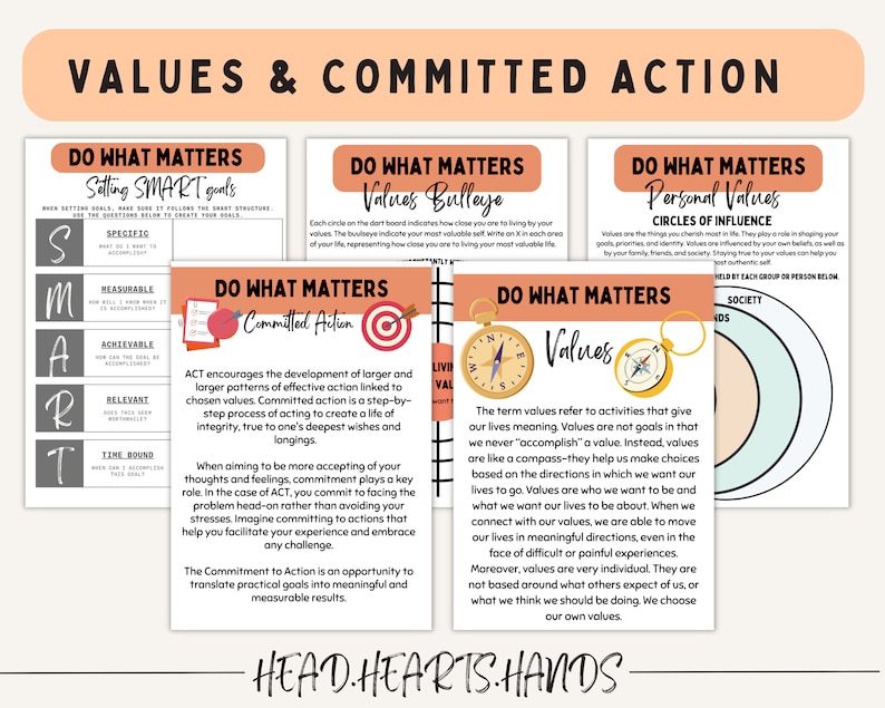 ACT for Teens Worksheets, Acceptance and Commitment Therapy, ACT ...