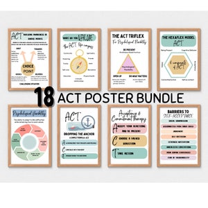 ACT Worksheet Bundle, Acceptance and Commitment Therapy, ACT Metaphors ...