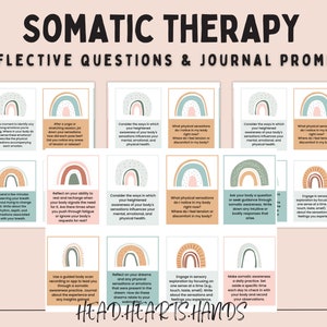 Somatic Awareness Flashcard Bundle, Somatic Awareness Journal Prompts ...