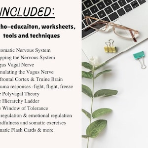 Nervous System Regulation Workbook, Polyvagal Theory , Somatic ...