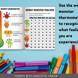 Worry Monster for Kids, Therapy for Kids, Worksheets for Children ...