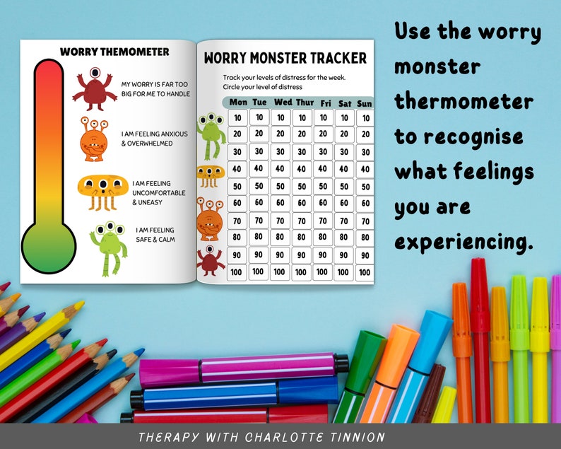 Worry Monster for Kids, Therapy for Kids, Worksheets for Children ...