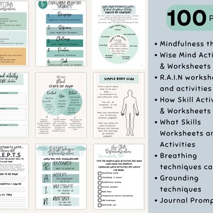 ACT Worksheet Bundle, Acceptance and Commitment Therapy, ACT Metaphors ...