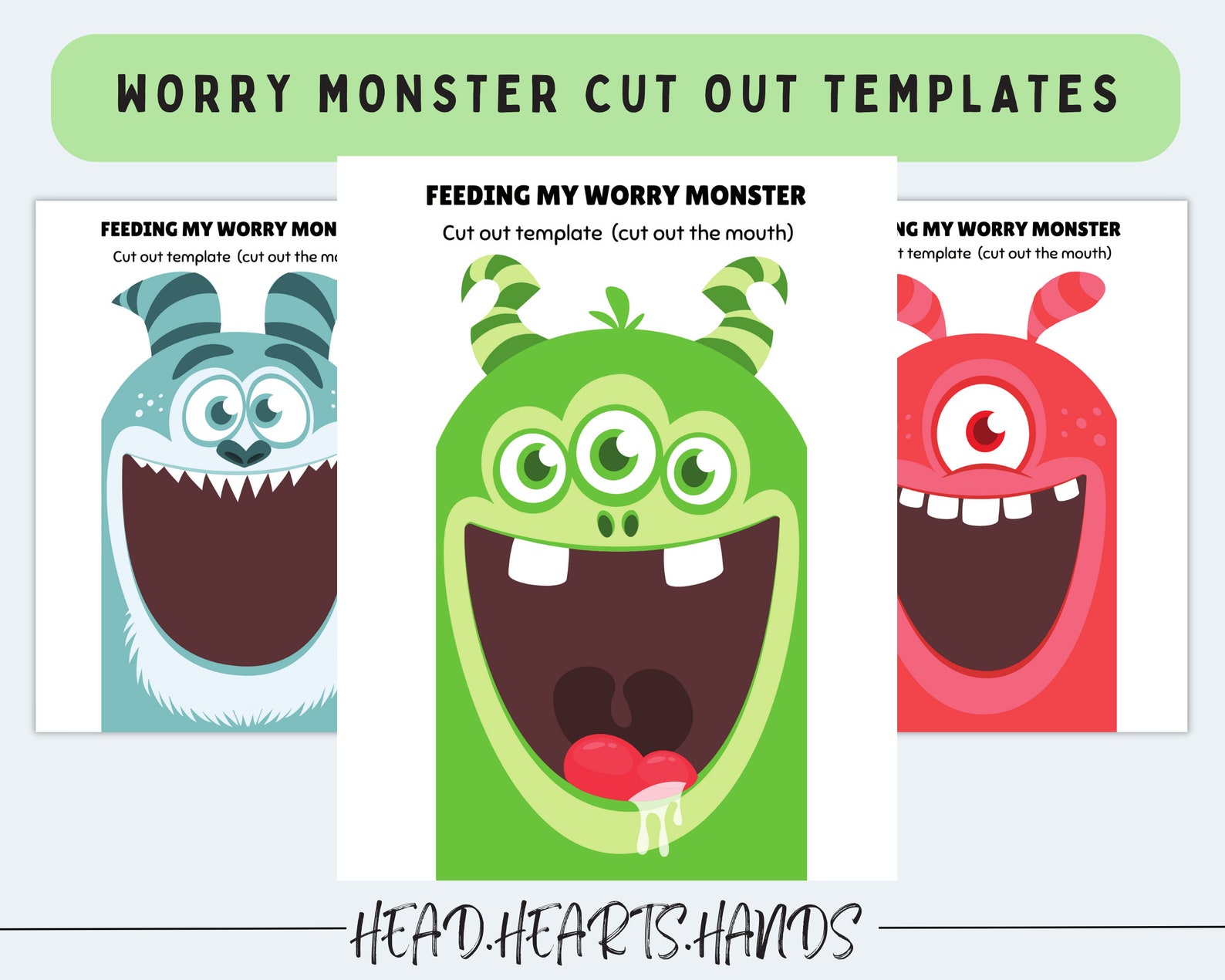 Worry Monster for Kids, Therapy for Kids, Worksheets for Children ...