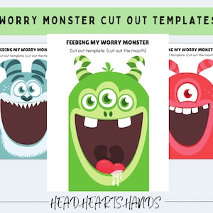 Worry Monster for Kids, Therapy for Kids, Worksheets for Children ...