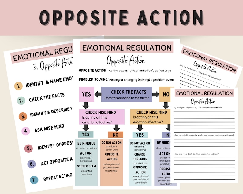 DBT Emotional Regulation Worksheets, DBT Worksheets, DBT Workbook, Dbt ...