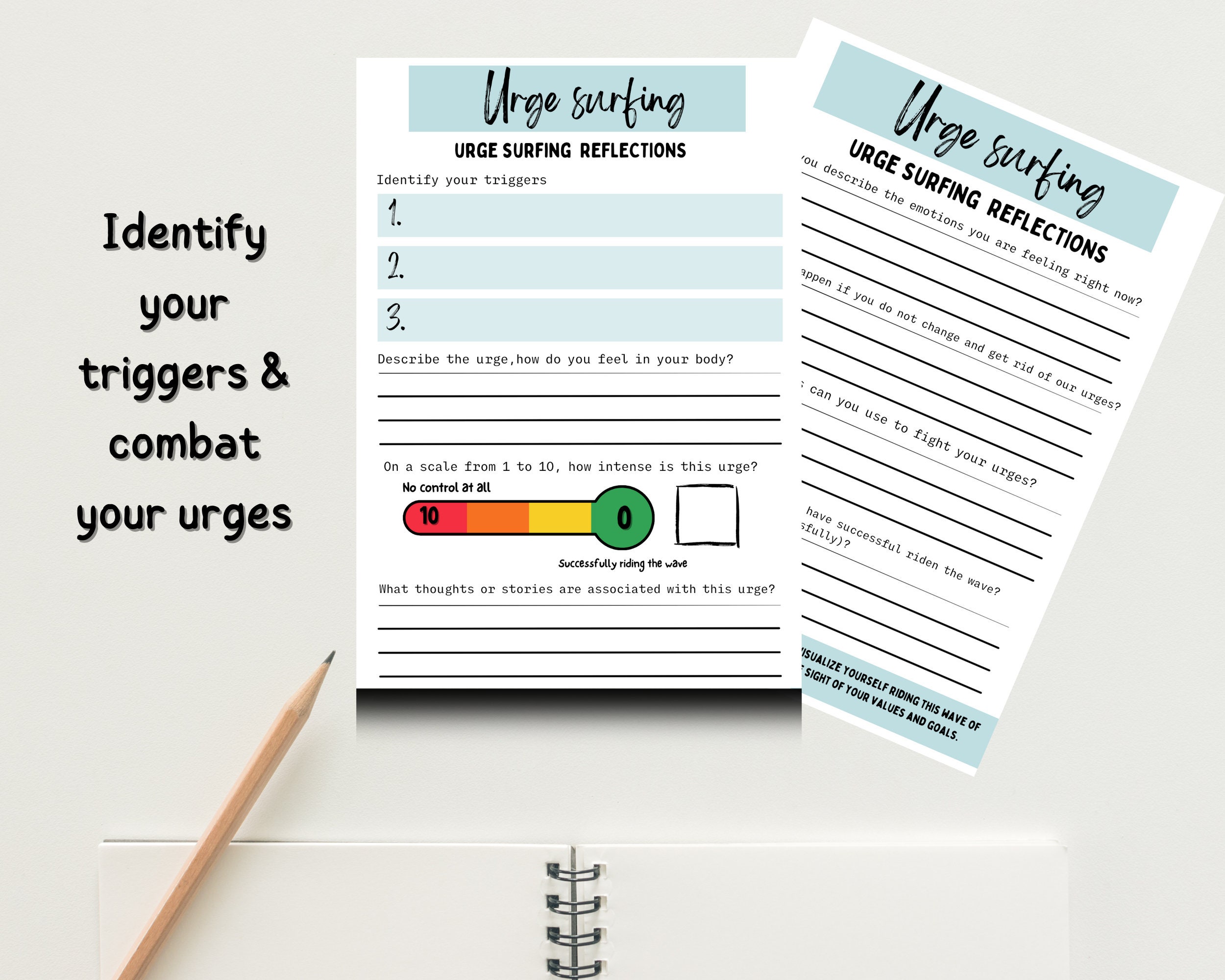 Urge Surfing Technique, Substance Use Worksheet, Addiction Therapy ...