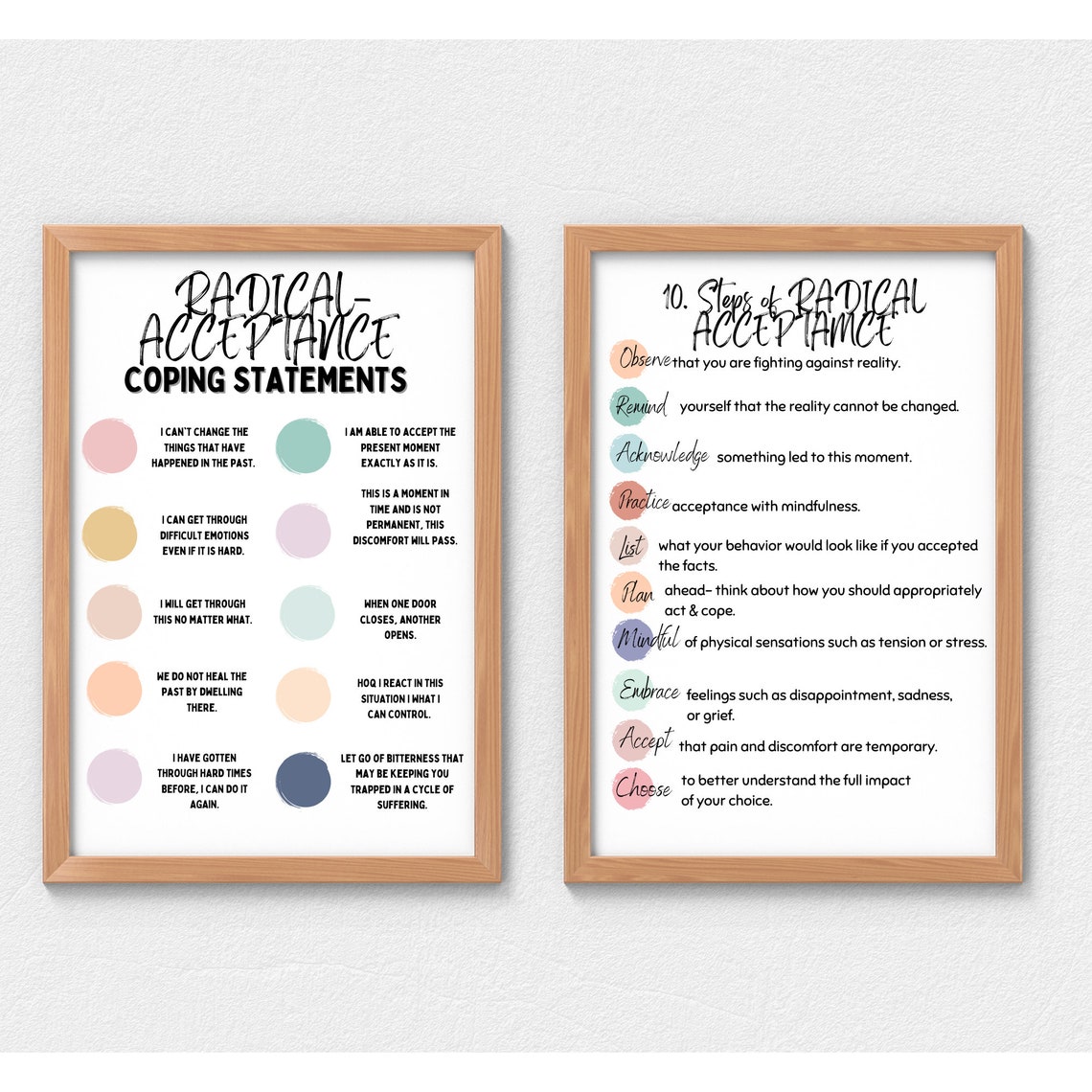 ACT Poster, Acceptance and Commitment Therapy, ACT Hexaflex, Therapist ...