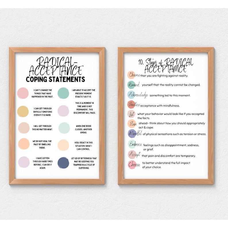 ACT Poster, Acceptance and Commitment Therapy, ACT Hexaflex, Therapist ...