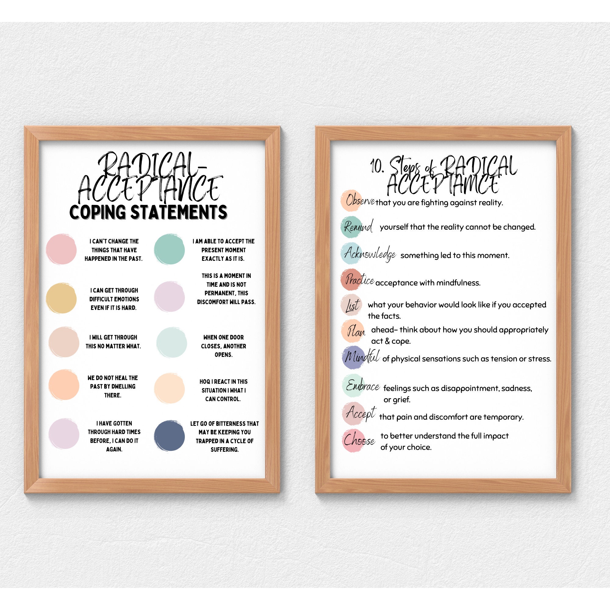 ACT Poster, Acceptance and Commitment Therapy, ACT Hexaflex, Therapist ...