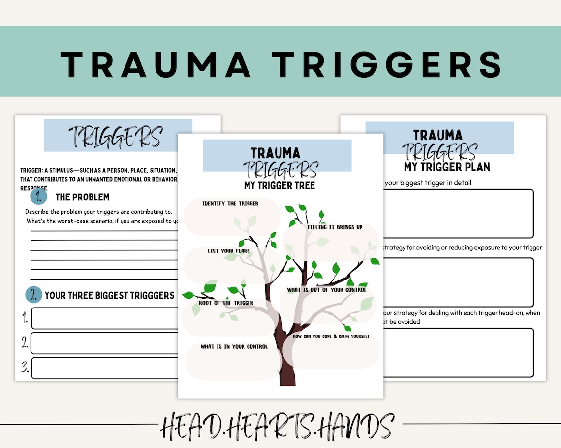 Trauma Workbook, Trauma Worksheets, PTSD Worksheets, Trauma-informed ...