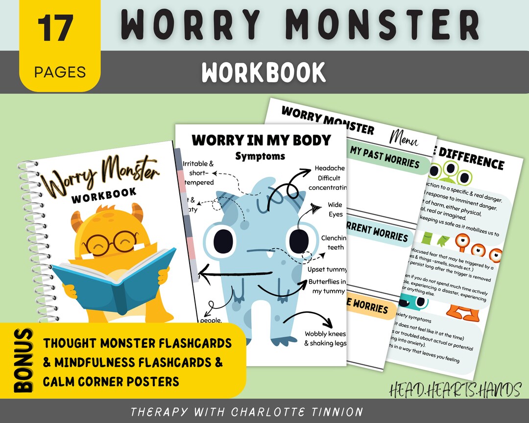 Worry Monster for Kids Therapy for Kids Anxiety Relief for - Etsy UK