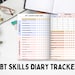 DBT Skills Tracker, Dbt Diary Card, Dialectical Behavior Therapy, DBT ...