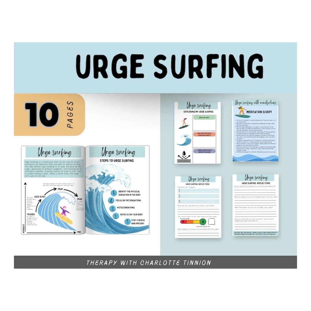 Urge Surfing Technique, Substance Use Worksheet, Addiction Therapy ...