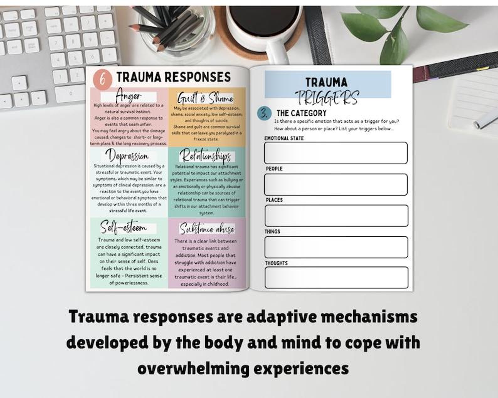 Trauma Worksheets, Trauma Response, PTSD Workbook, Narrative Therapy ...
