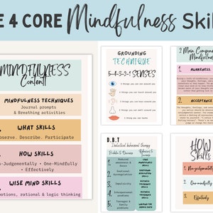 Mindfulness Mega Bundle, Mindfulness Worksheets, DBT Worksheets ...